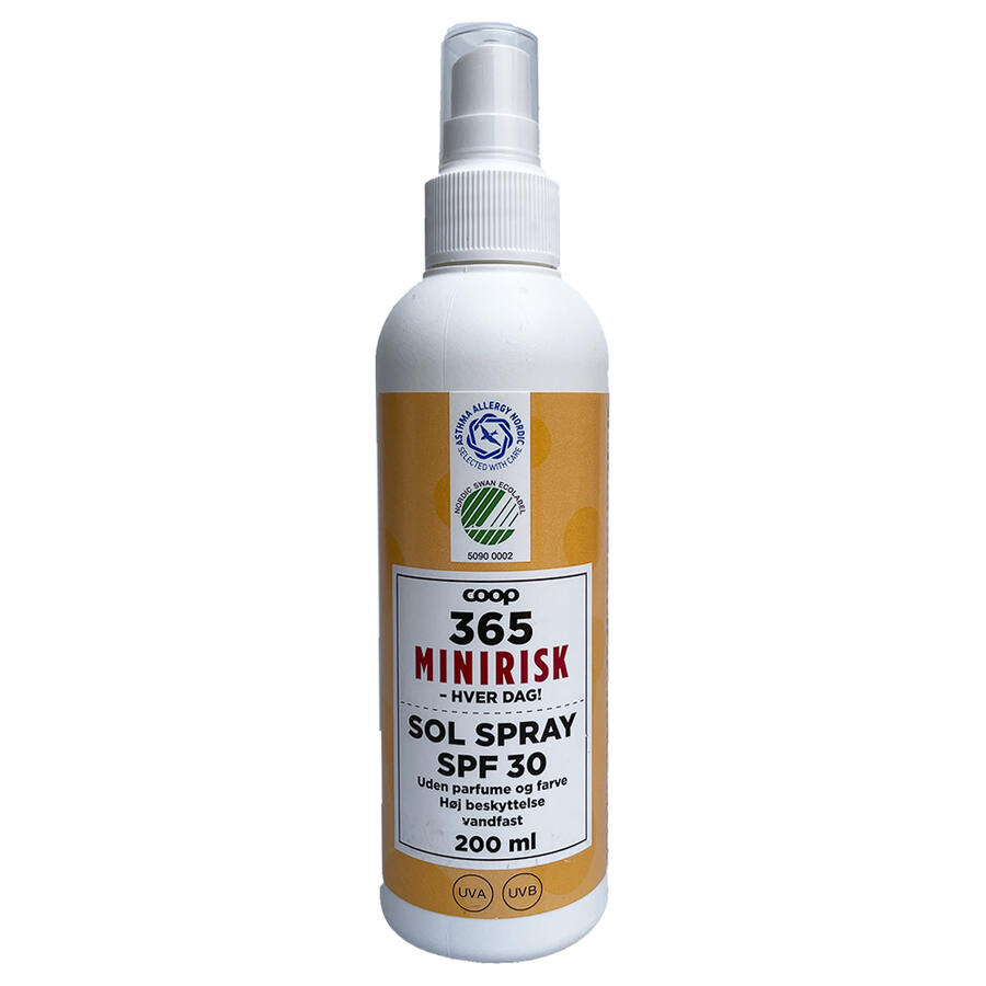 Test: 365 Minirisk Sol spray SPF 30 | Forbrugerrådet Tænk